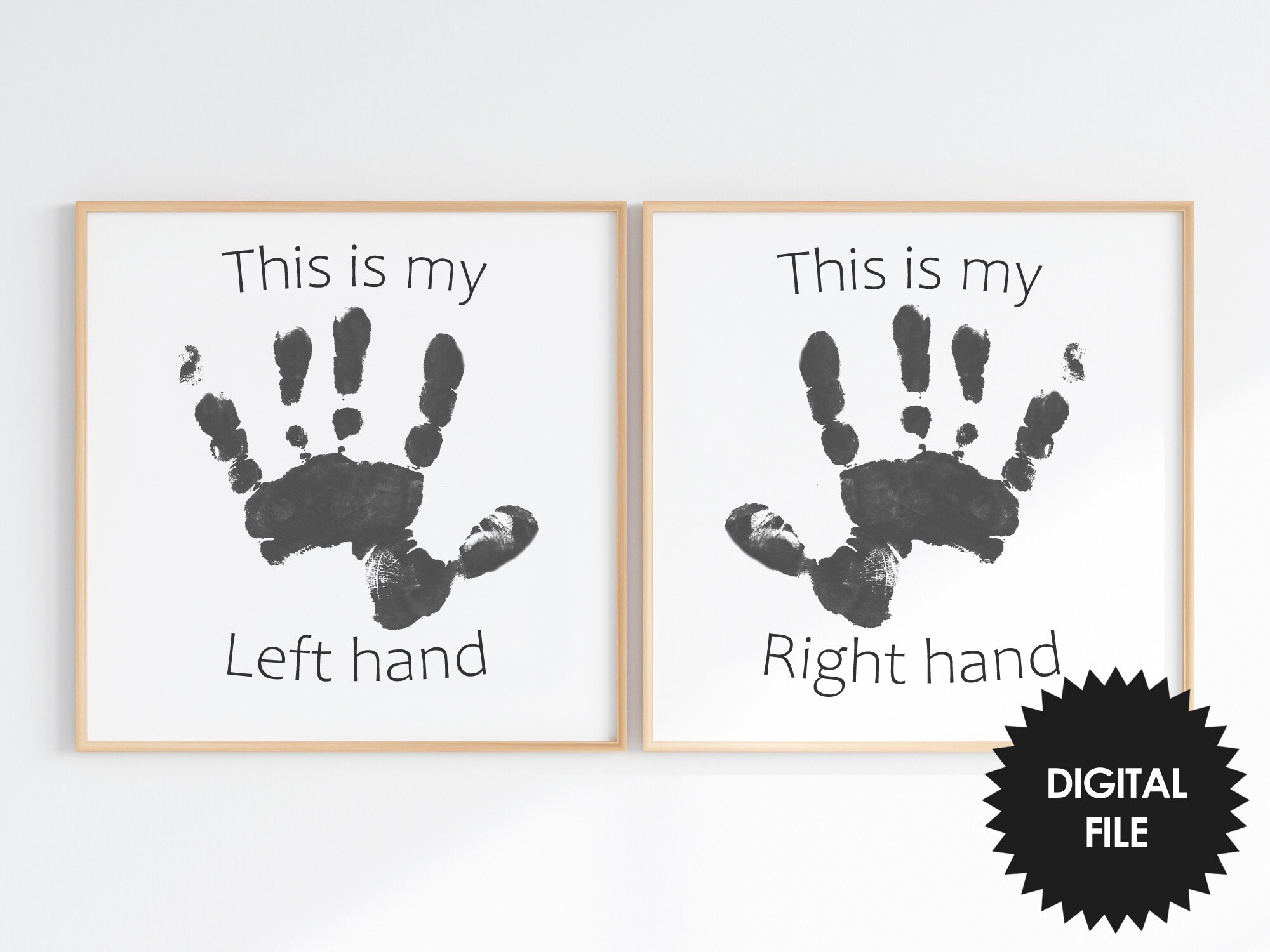 Printable Left and Right Hand, Kids Room Decor, Kids Educational Print ...
