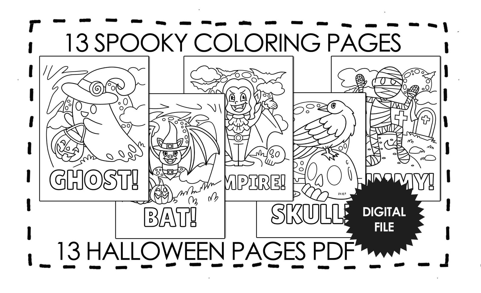 13 Spooky Halloween Coloring Pages for Kids of All Ages, Halloween ...
