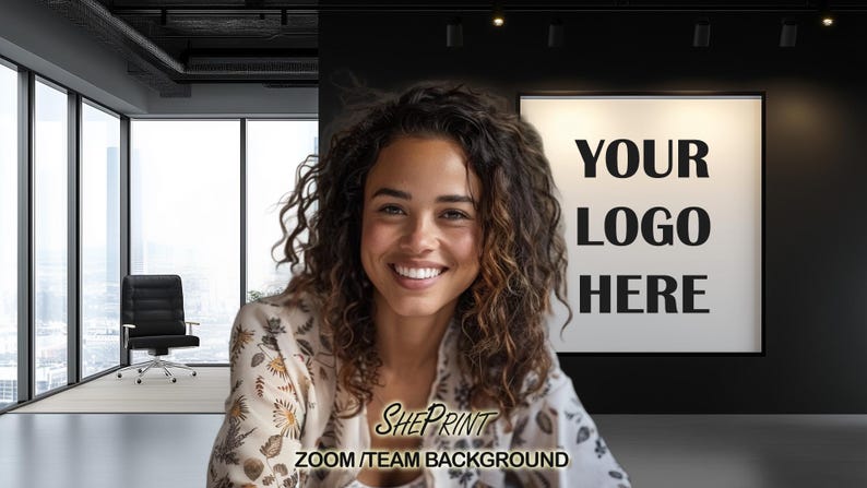 Personalized Zoom Background With Your Logo / Image | Modern Office ...