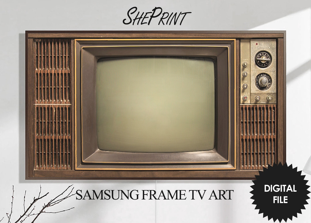 Samsung Frame TV Art Retro TV | Vintage Tv Art Image | Classic Old ...