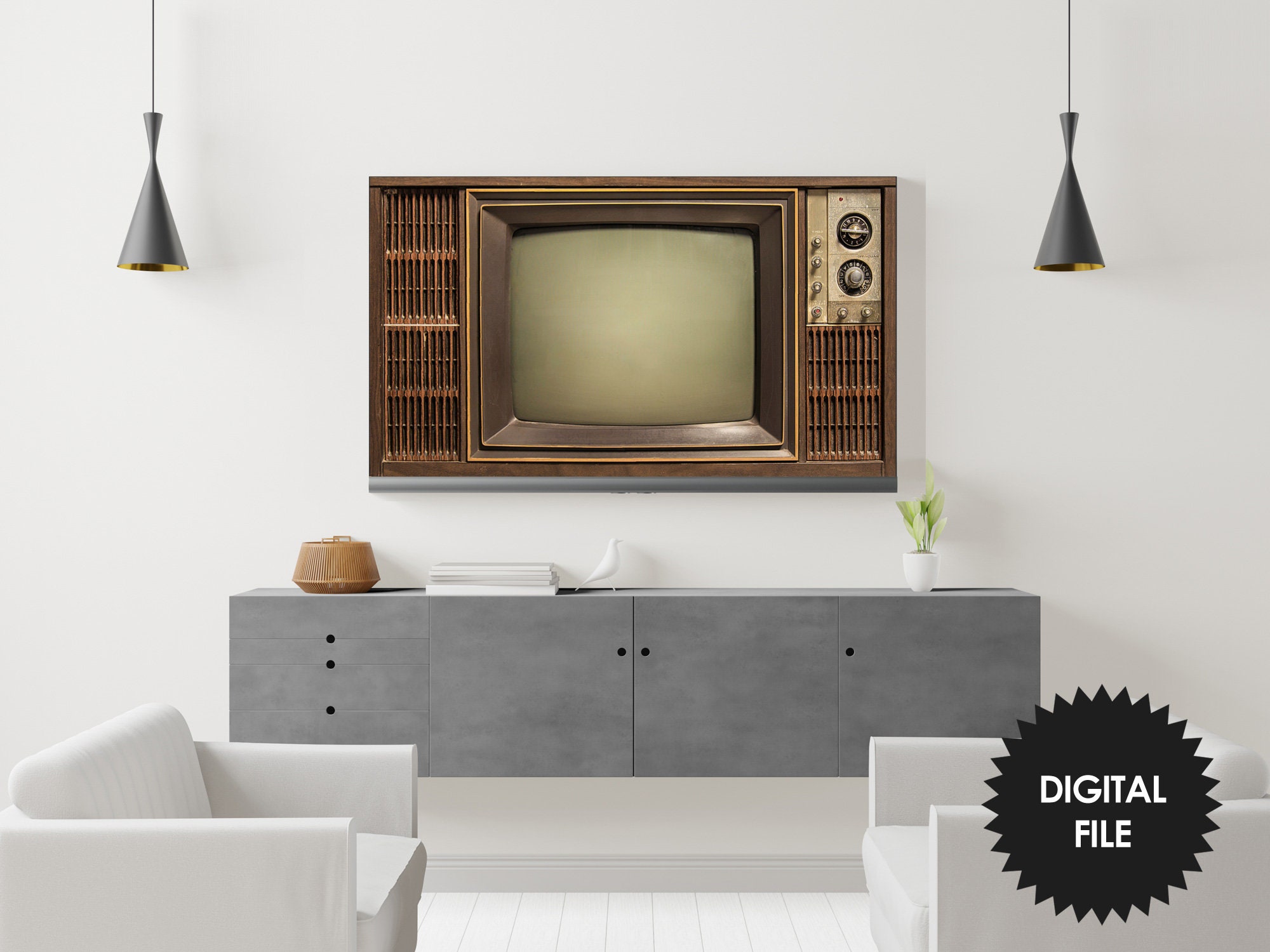 Samsung Frame TV Art Retro Tv Vintage Tv Art Classic Old Television ...