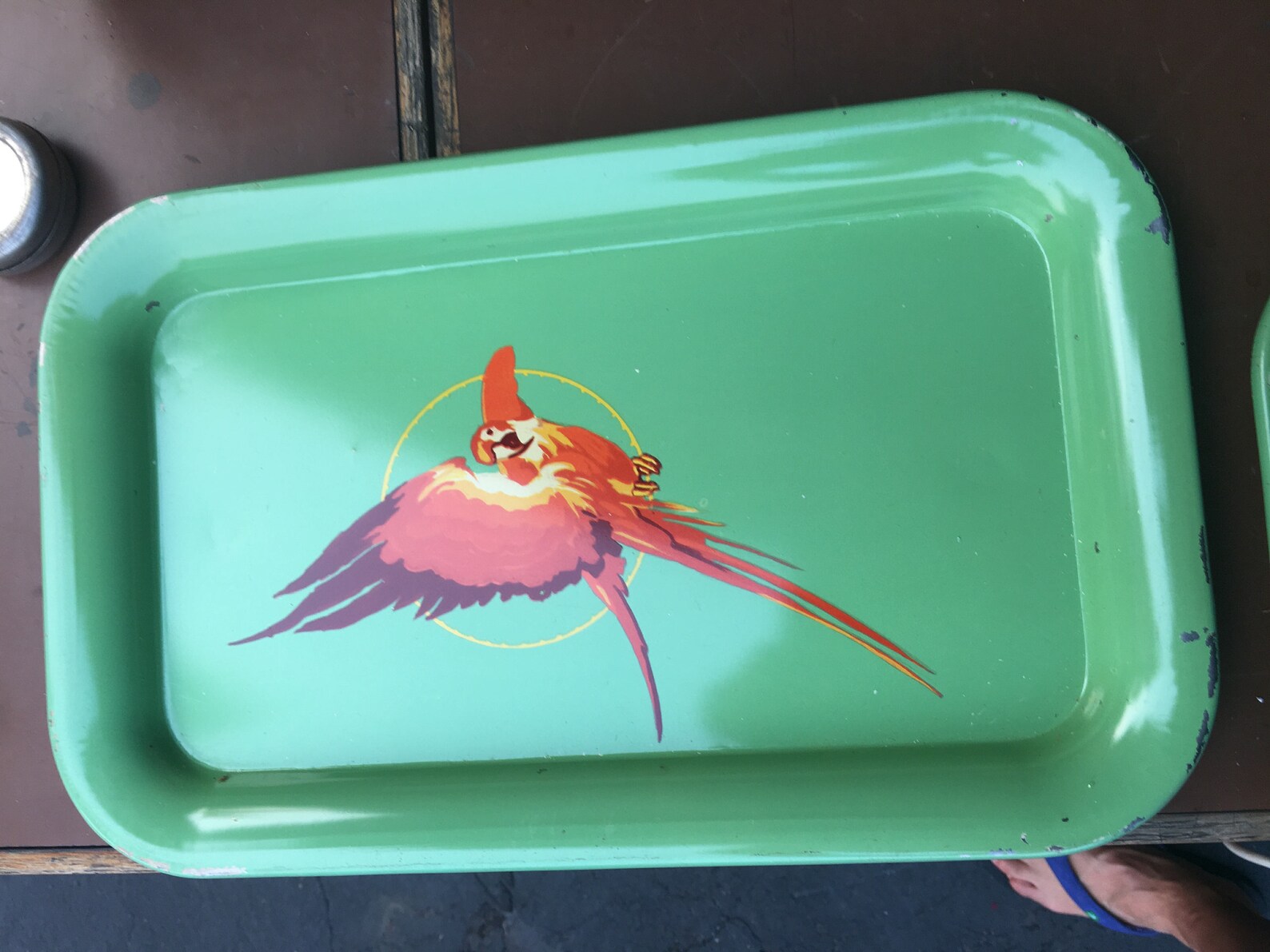 Vintage Metal Tray With Parrot Design Metal Trays Bridal - Etsy