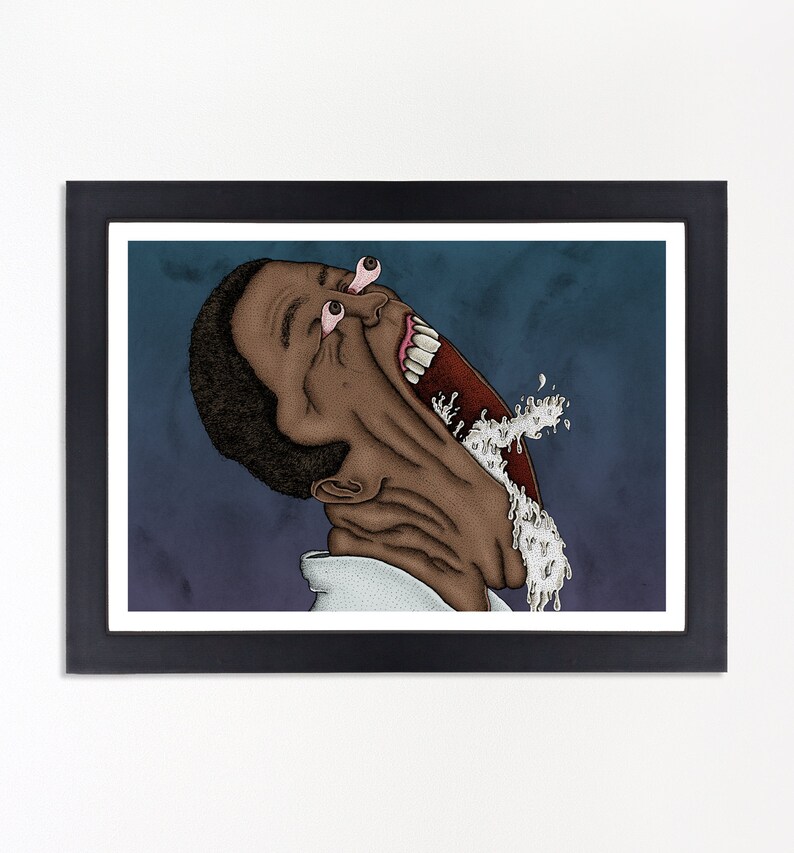 Sick Man Fine Art Print Horror Illustration Horror Comic | Etsy