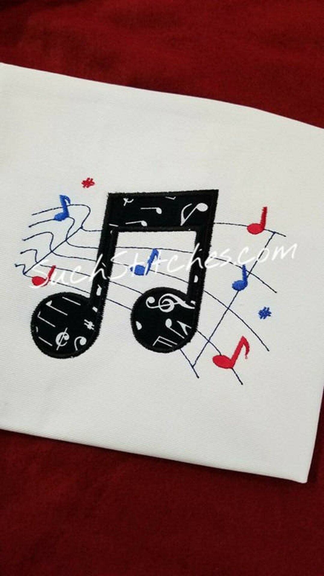 Music Note Applique Embroidery Design - Etsy