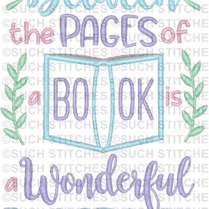 Reading Pillow Embroidery Design - Etsy