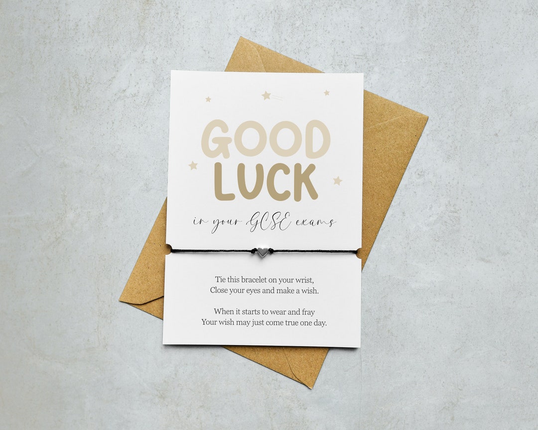 Good Luck in Your GCSE Exams Wish Bracelet - Good Luck Gift, School ...