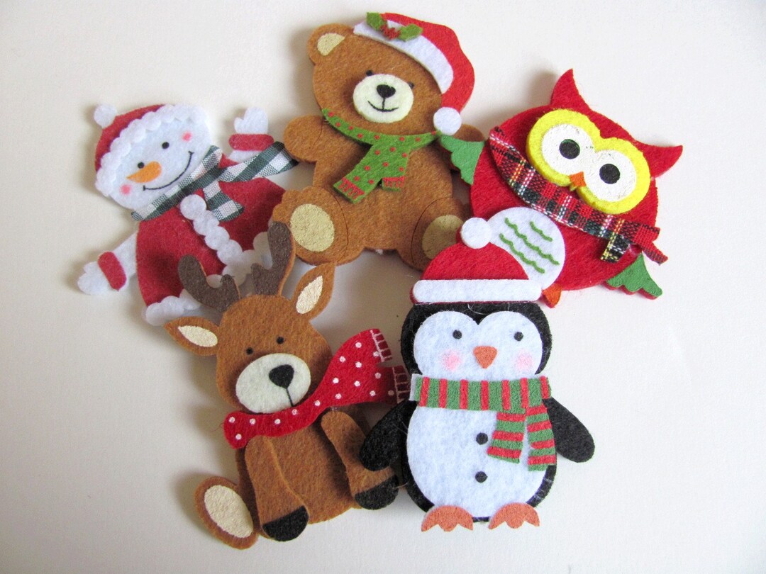 Felt Characters and Animals for Christmas Decoration: 5 Subjects to ...