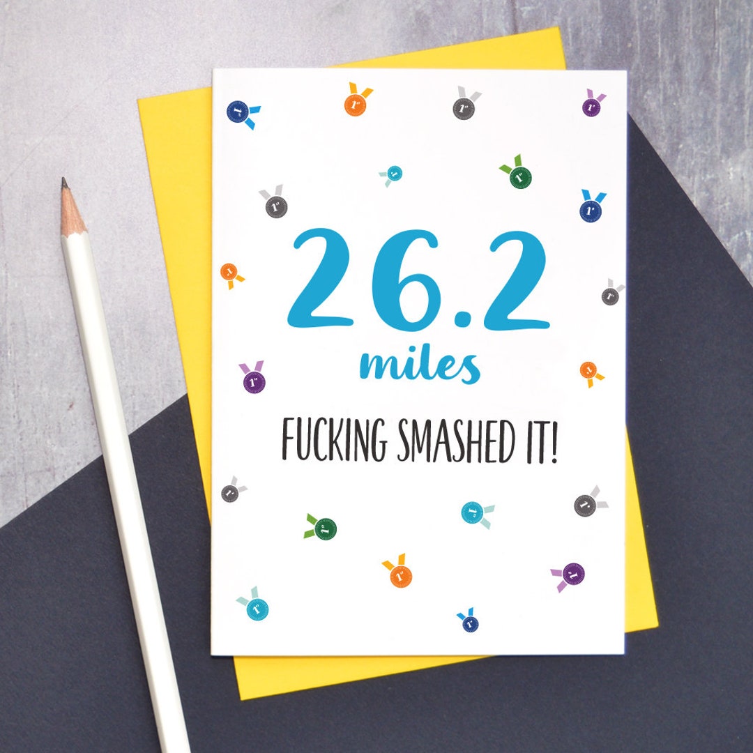 Well Done Marathon Card, Funny Marathon Card, Congratulations Card for ...