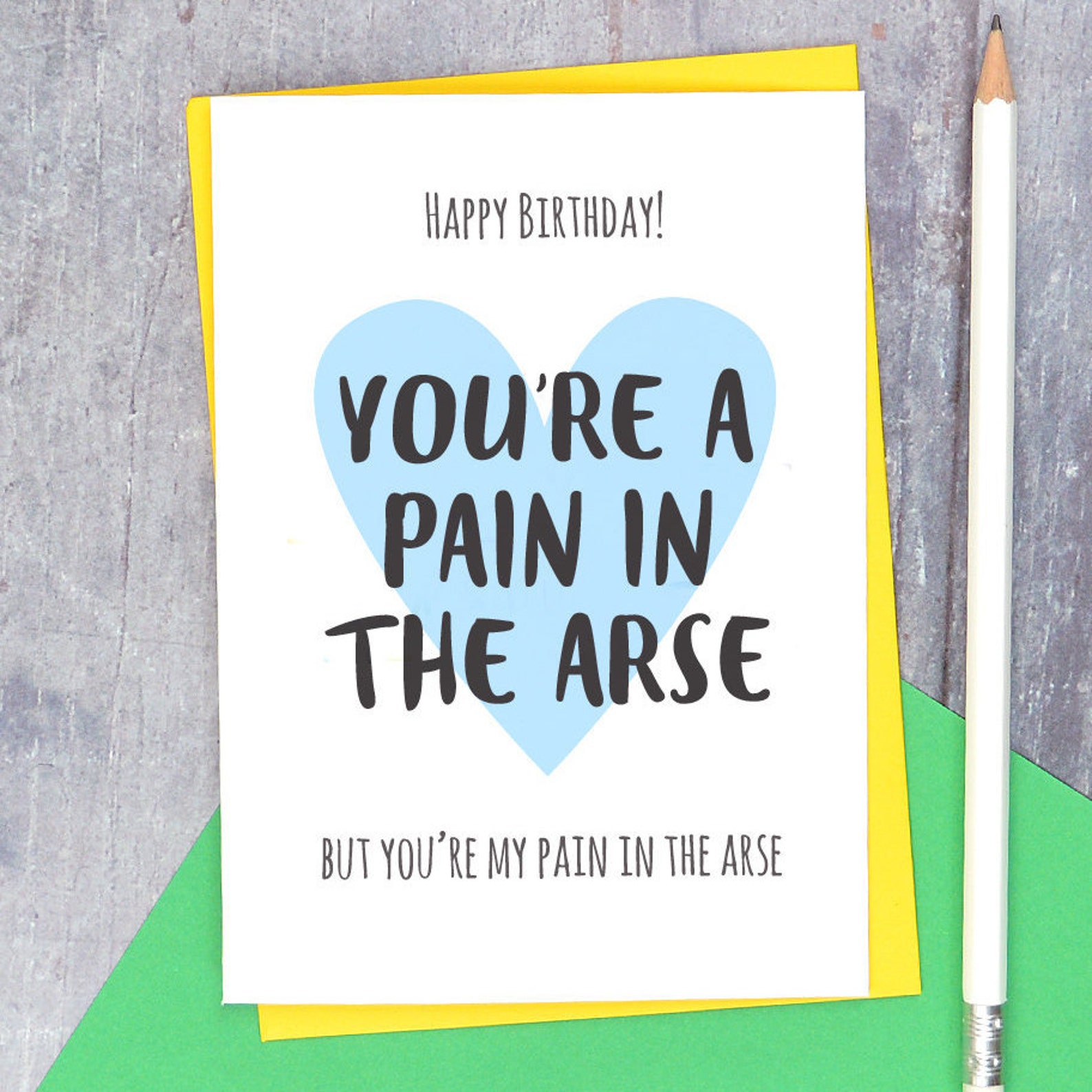 Pain in the Arse Birthday Card Husband Birthday Card - Etsy