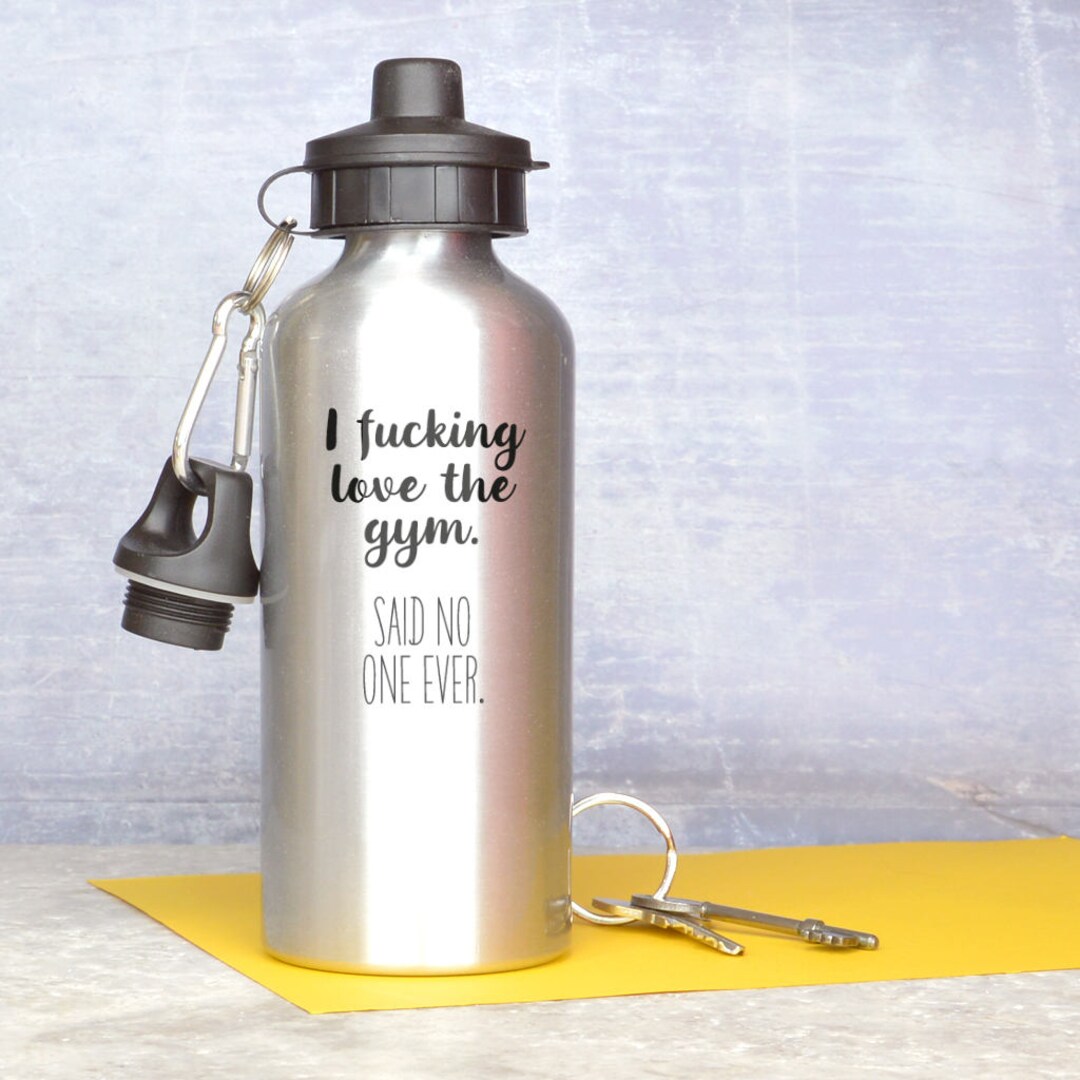 Gym Hater Water Bottle Funny Water Bottle Rude Water Bottle - Etsy
