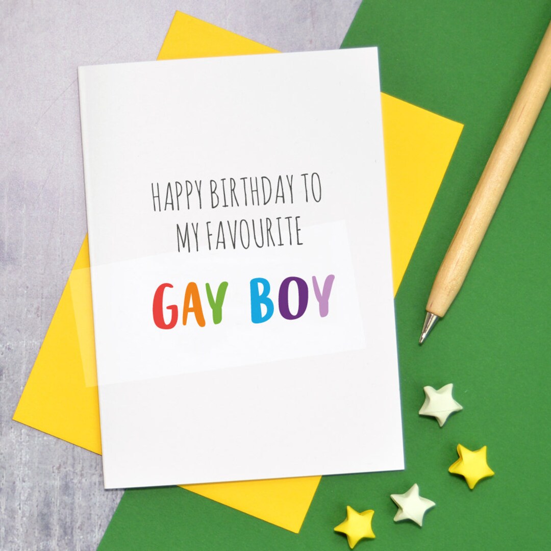 Gay Birthday Card Favourite Gay Birthday Card Happy Birthday - Etsy