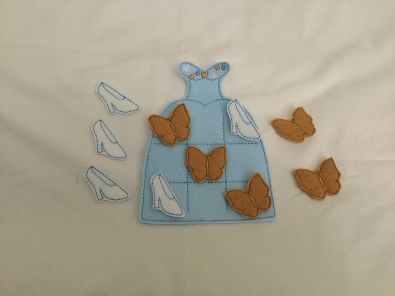 Princess Tic Tac Toe Educational Game Blue Gold White - Etsy