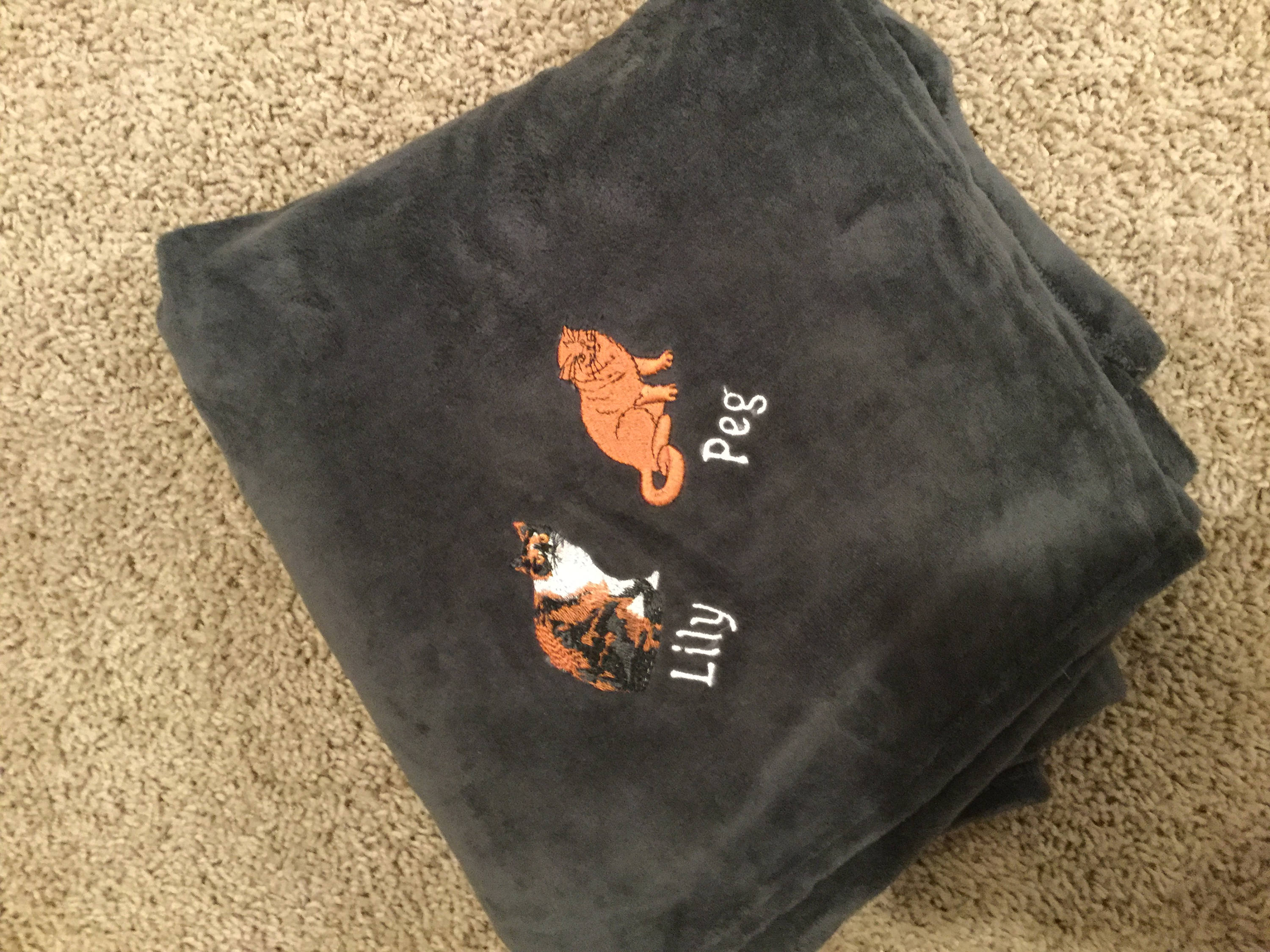 Choose Your Design Personalized Embroidered Fluffy Fleece Blanket - Etsy