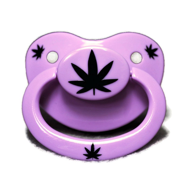 Adult Pacifier ABDL DDLG Decorated with Marijuana Pot Leaf | Etsy