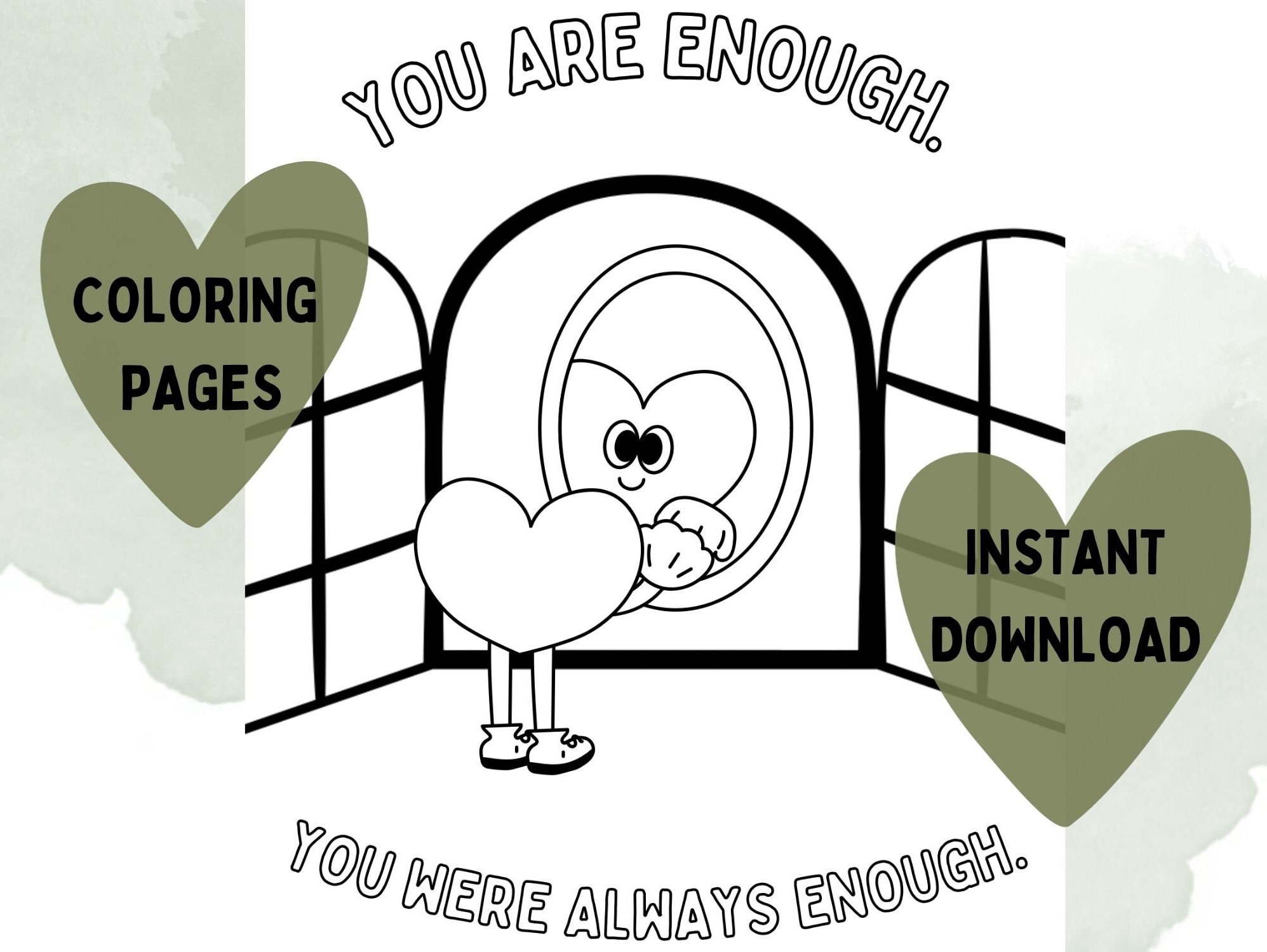 Self-love Coloring Pages - PDF - Etsy