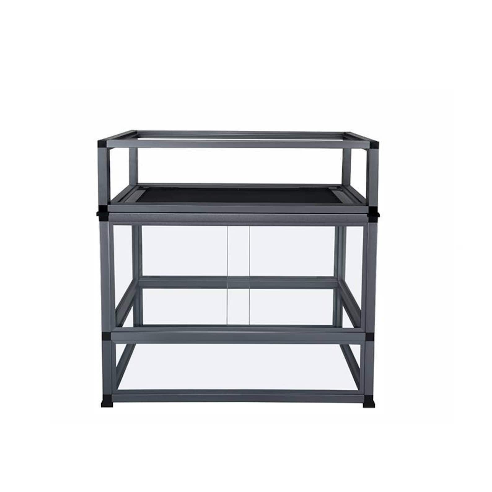 Reptile Glass Tank Terrarium Cage With Refined Aluminum Alloy Frame for ...
