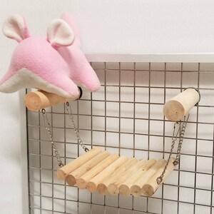 Wood Bridge Ramp Step Ledge Swing With Perch for Chinchilla - Etsy