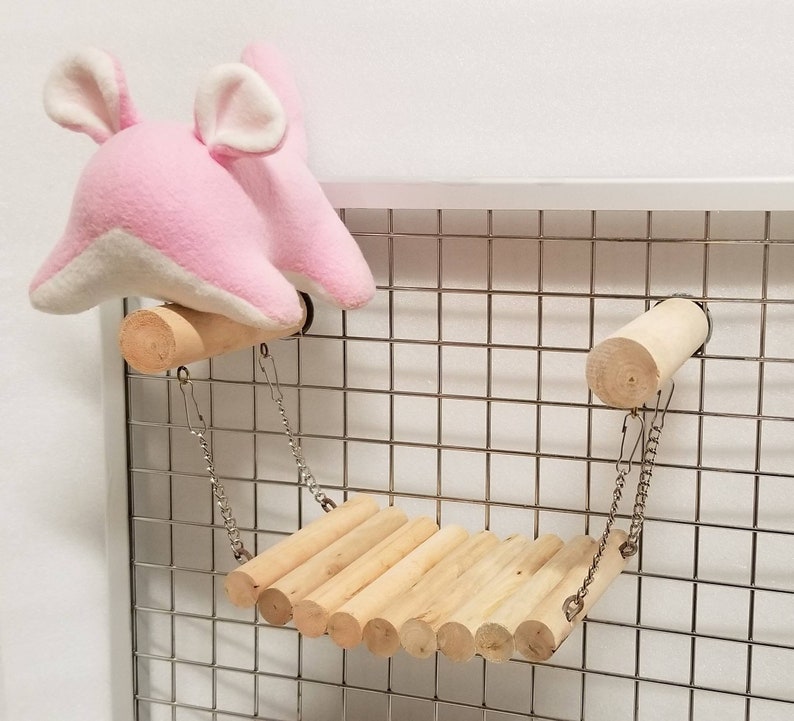 Wood Bridge Ramp Step Ledge Swing With Perch for Chinchilla | Etsy