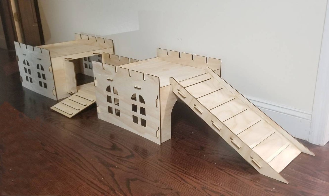72'' Large Wood Rabbit Play Castle House for Bunny - Etsy