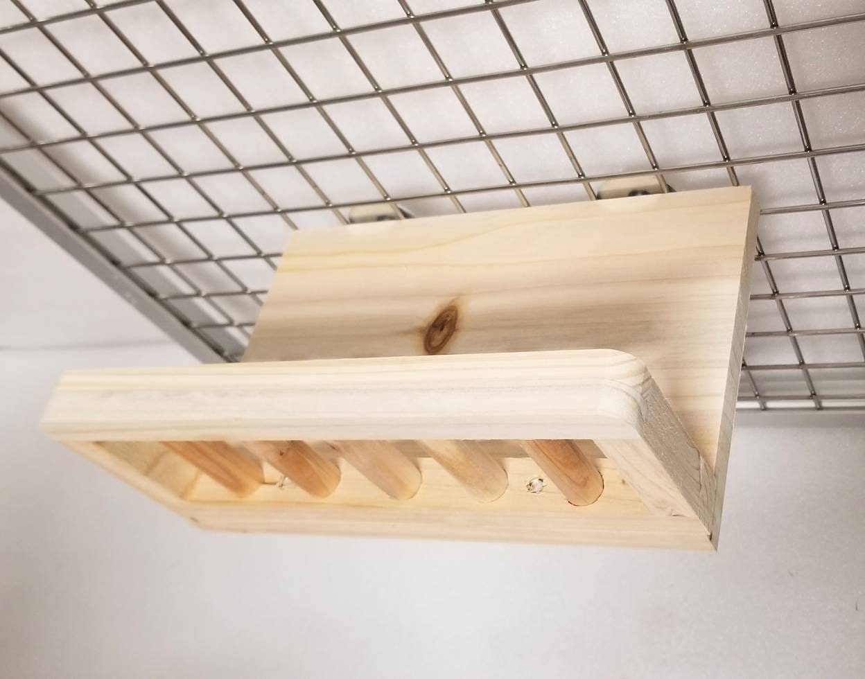 Wood Balcony Step Ledge With Ladder Handrail for Chinchilla | Etsy