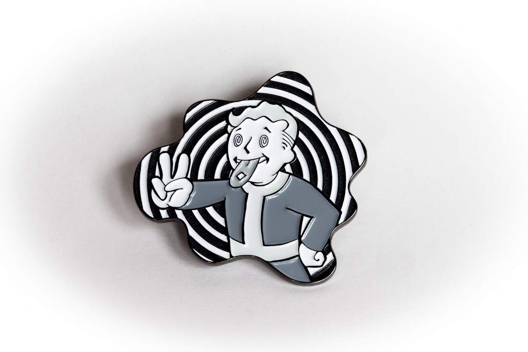 B+W Vault Boy/acid Boy Fallout Enamel Hatpin - Black and White - Etsy