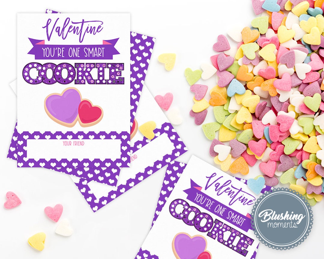 Editable Valentine's Day Tag, Printable Valentine, You're One Smart ...