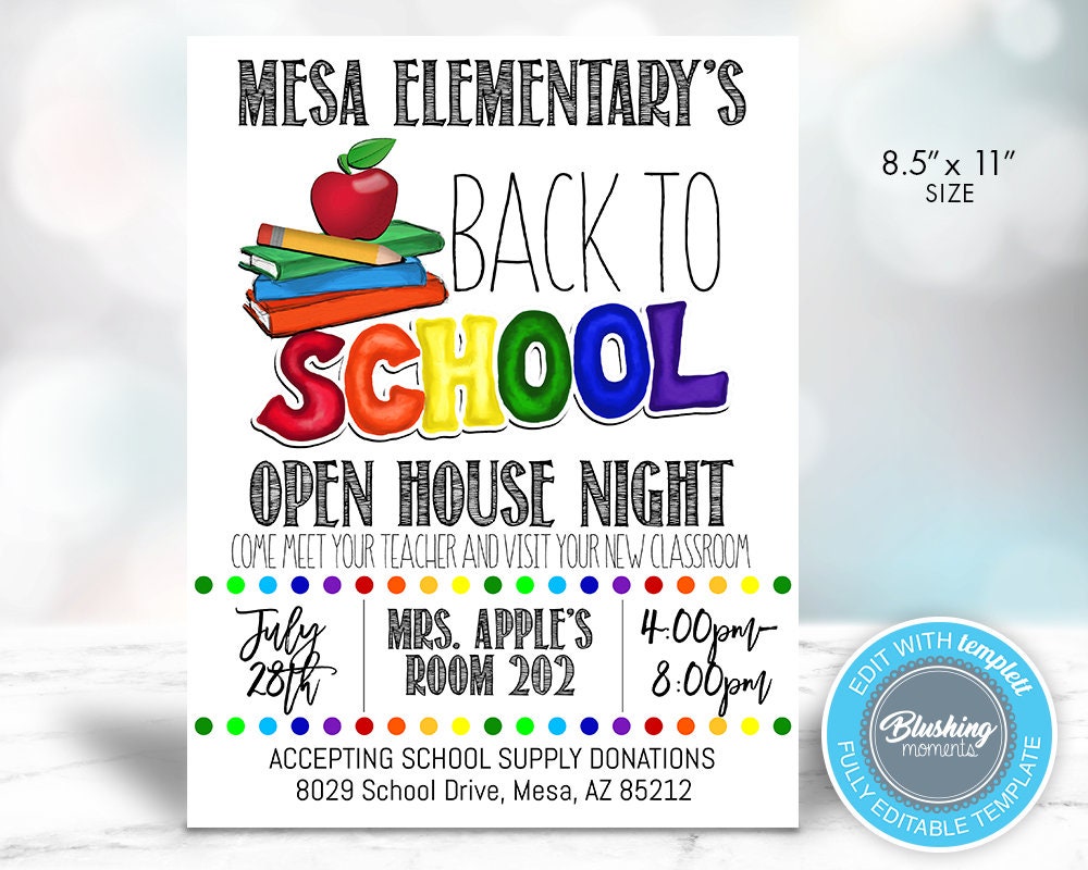 Pto Open House Invitation Template