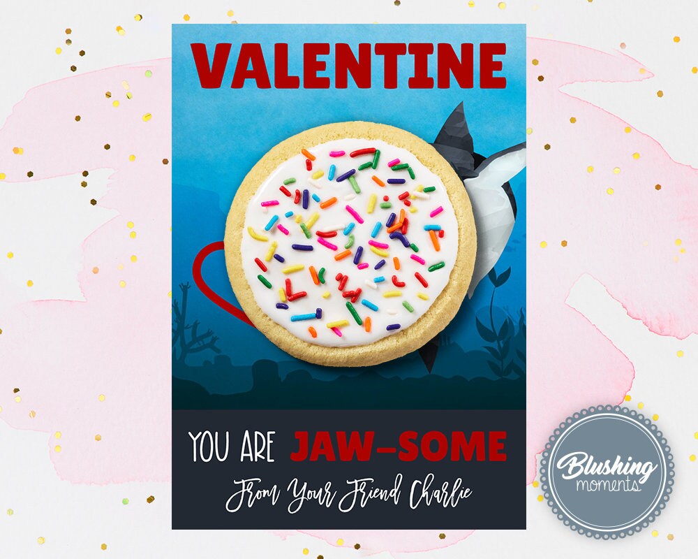 SHARK COOKIE CARDS Printable-You Are Jawsome-Mini Cookie Card | Etsy