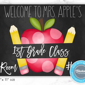 EDITABLE Classroom Sign, Classroom Teacher Sign, Classroom Door Sign ...