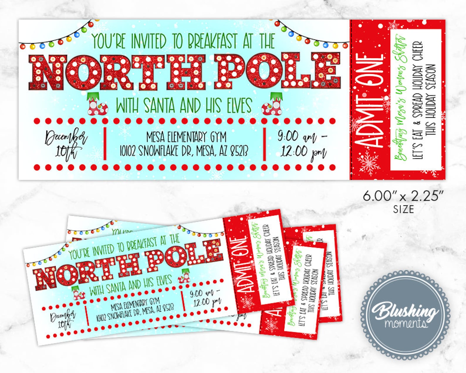 EDITABLE Breakfast at the North Pole Flyer & Christmas | Etsy