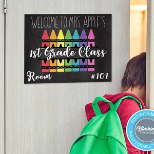 EDITABLE Classroom Sign, Classroom Teacher Sign, Classroom Door Sign ...