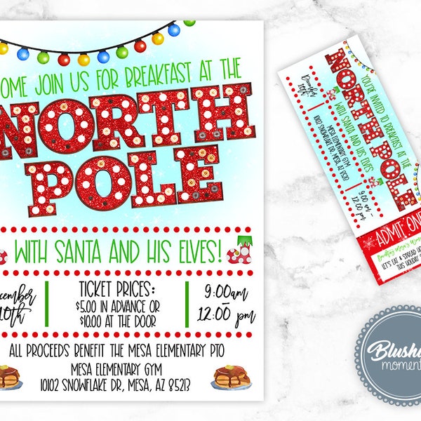 North Pole Invitation - Etsy