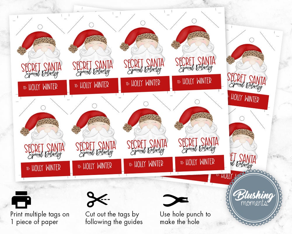 SECRET SANTA KIT Printable-christmas Activity Gift Wish List -secret ...