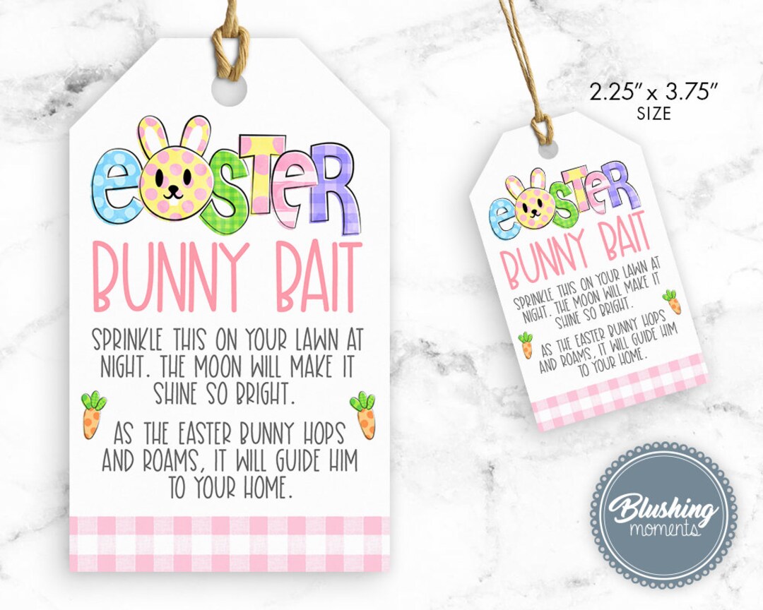 EASTER BUNNY BAIT Food-printable Tags-easter Activty for Kids-editable ...