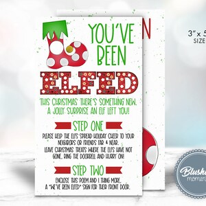 EDITABLE We've Been Elfed Sign, You've Been Elfed, Christmas Favor Tags ...