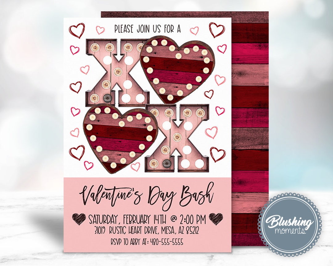 Editable Valentines Day Invitation, Printable Valentine School Class ...