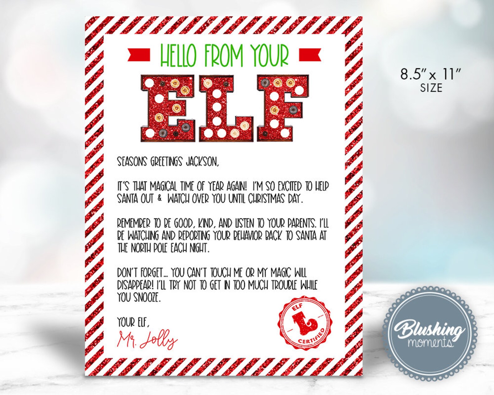 EDITABLE ELF Activity Set Printable Elf Kits Elf Letter Elf | Etsy