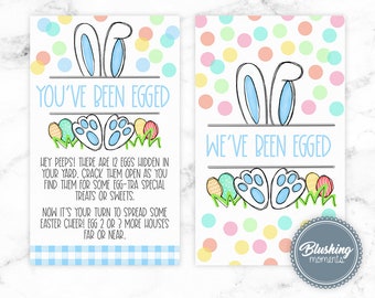 You've Been Egged Easter Game- Neighborhood Easter Egg Hunt Activity ...