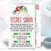 SECRET SANTA Printable-christmas Game-secret Santa Activity for ...
