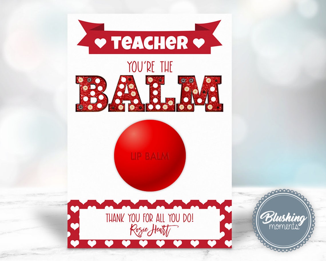EDITABLE You're the Balm Valentine's Day Gift Tags, Printable Valentine ...