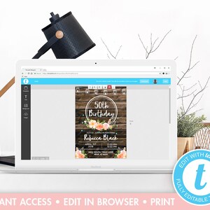 Rustic Birthday Party Invitation, Party Invite Card,country Birthday ...