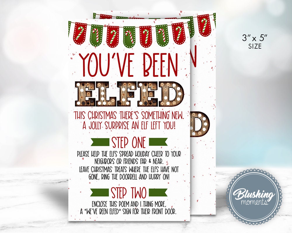 EDITABLE We've Been Elfed Sign You've Been Elfed - Etsy