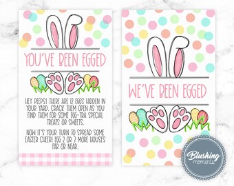 You've Been Egged Easter Game- Neighborhood Easter Egg Hunt Activity ...