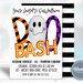EDITABLE Halloween Ticket Invitation, Halloween Bash, Costume Party ...