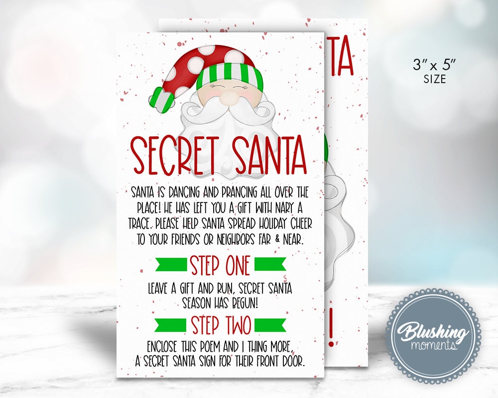 SECRET SANTA KIT Printable-christmas Activity Gift Wish List | Etsy