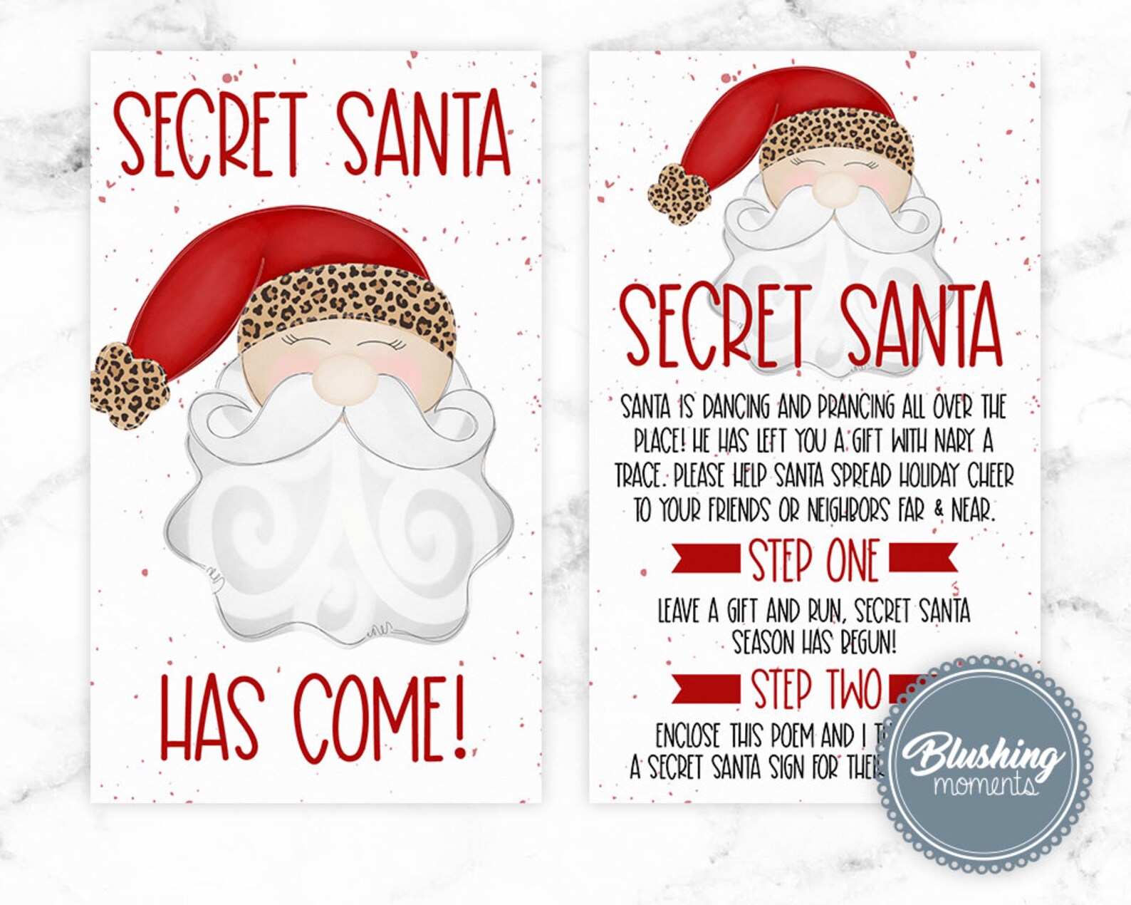 SECRET SANTA KIT Printable-christmas Activity Gift Wish List -secret ...