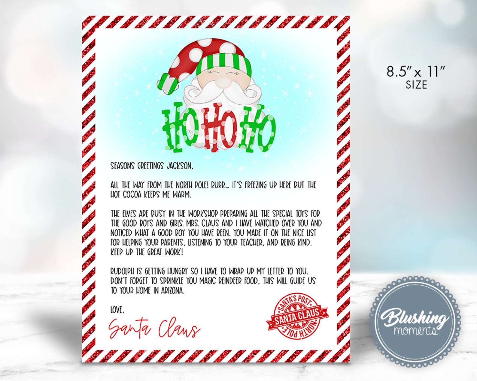 EDITABLE Letter from Santa Printable Santa Letter North Pole | Etsy