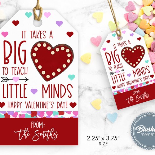 Valentine's Day Thank You Gift Tags Teacher Staff - Etsy