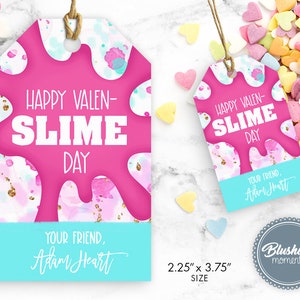 Slime Valentine's Day Tags, Printable Valentine, Classroom School ...
