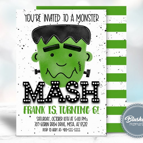 Monster Mini Golf Birthday Party Invitation Editable - Etsy